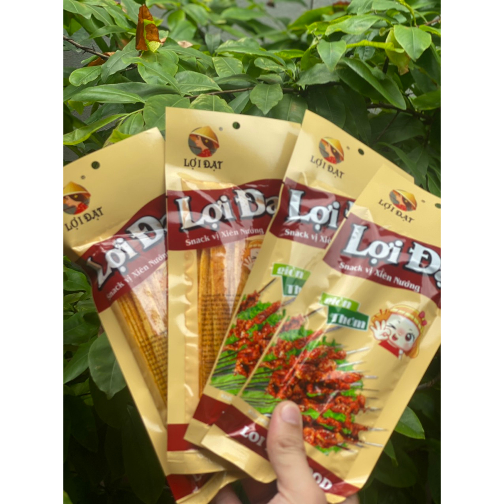 Loi Dat grilled meat skewer flavored snack package, school gate snack ...