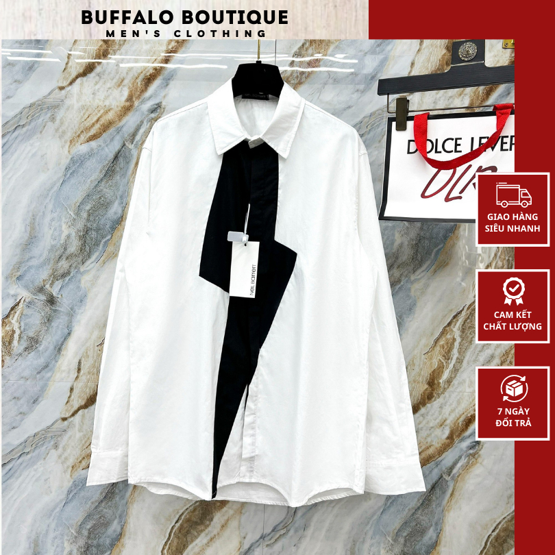 Neil Bar Ret Men's White Shirt With Super Beautiful Lightning Pattern ...