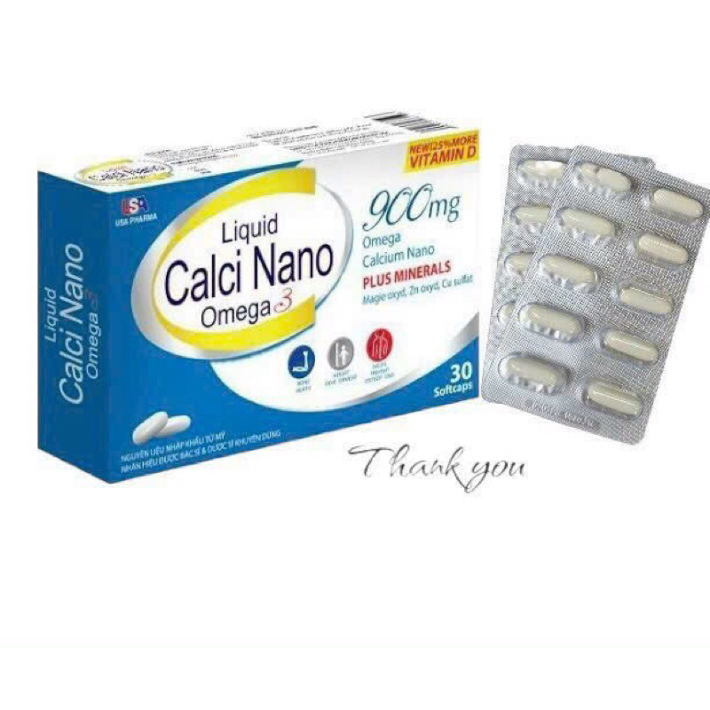 Liquid Calcium Nano Omega 3 Oral Tablet (Box Of 30 Tablets) Supplements ...