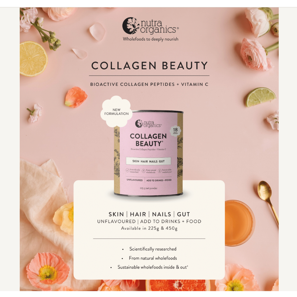 Nutra Organics brand unscented organic hydrolyzed collagen and vitamin ...