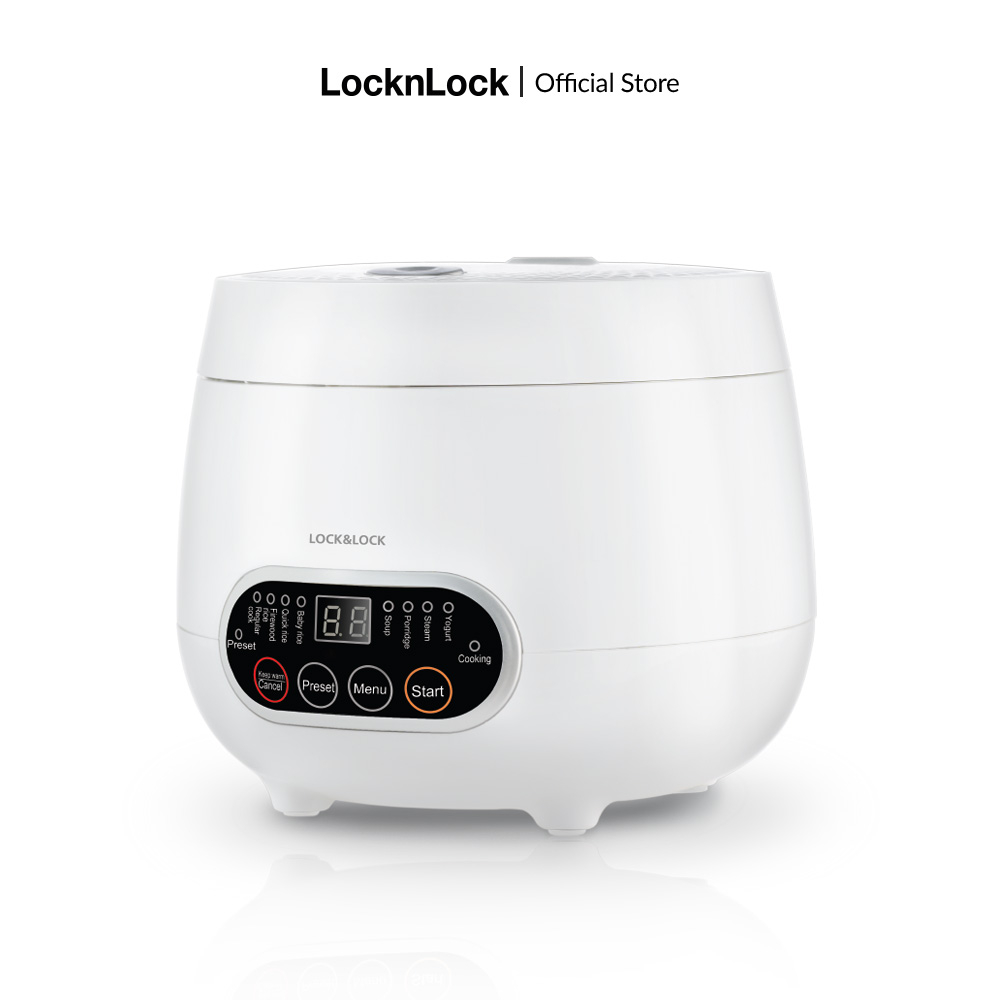 Digital Rice Cooker Lock&Lock Digital Rice Cooker 0.8L White EJR326WHT ...