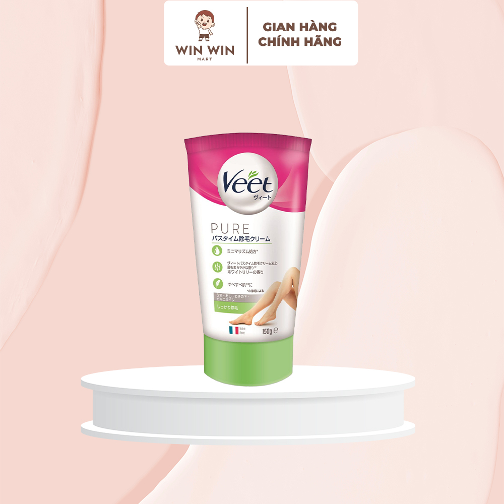 New Model] Veet Pure Bathtime Hair Removal Cream, Complete Hair Removal ...