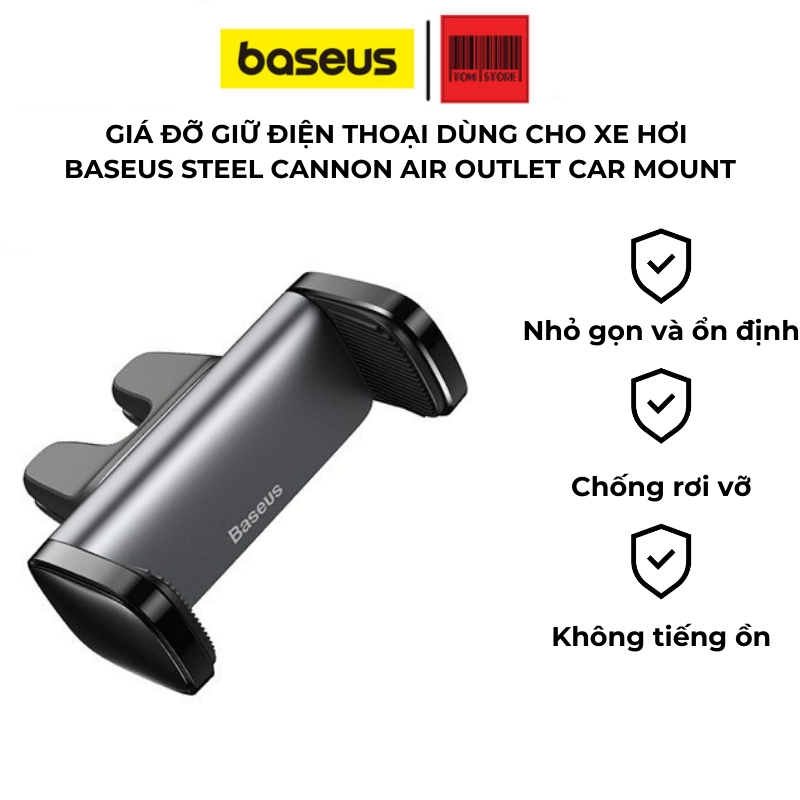 Baseus Steel Cannon Air Outlet Car Mount (compact, Air vent mounted ...