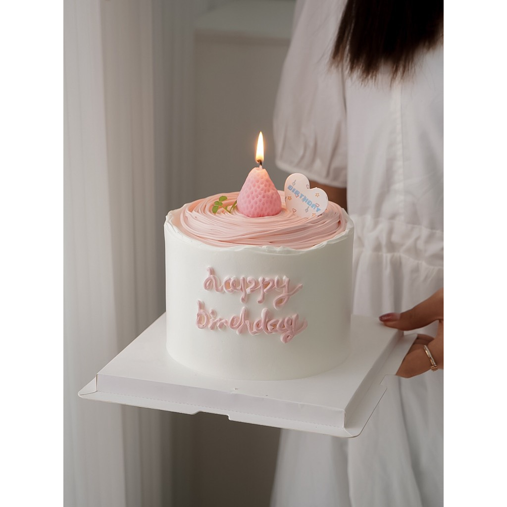 - Pink Strawberry Candle - Birthday cake decoration | Shopee Malaysia
