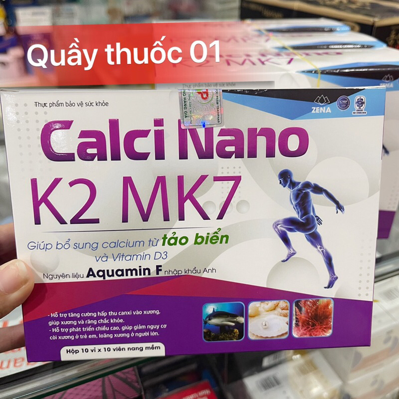 (Genuine) CALCI NANO K2 MK7 pills - Box of 100 calcium supplements D3 ...