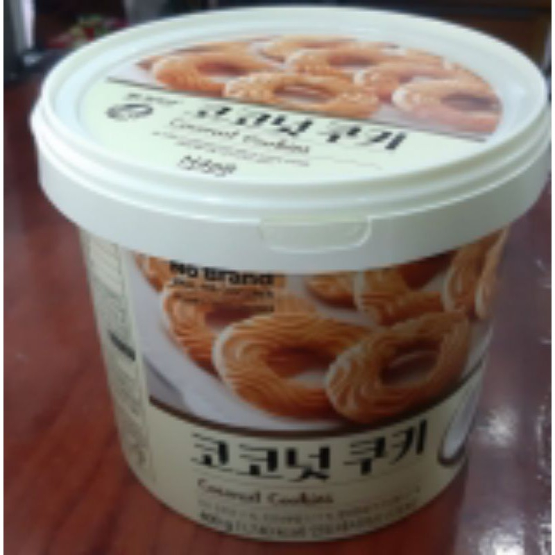 (A6) Bucket of Korean Cookies with Coconut Buttermilk Large Bucket 400g ...