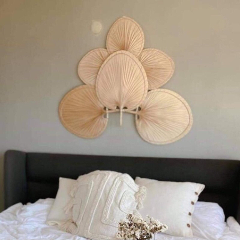 TRI Set of 6 decorative palm leaf fans. Includes 3 large fans and 3 ...