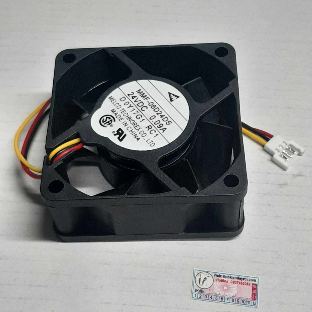 3-wire radiator fan MMF-06D24DS 24V 0.09A 60x60x25mm | Shopee Malaysia