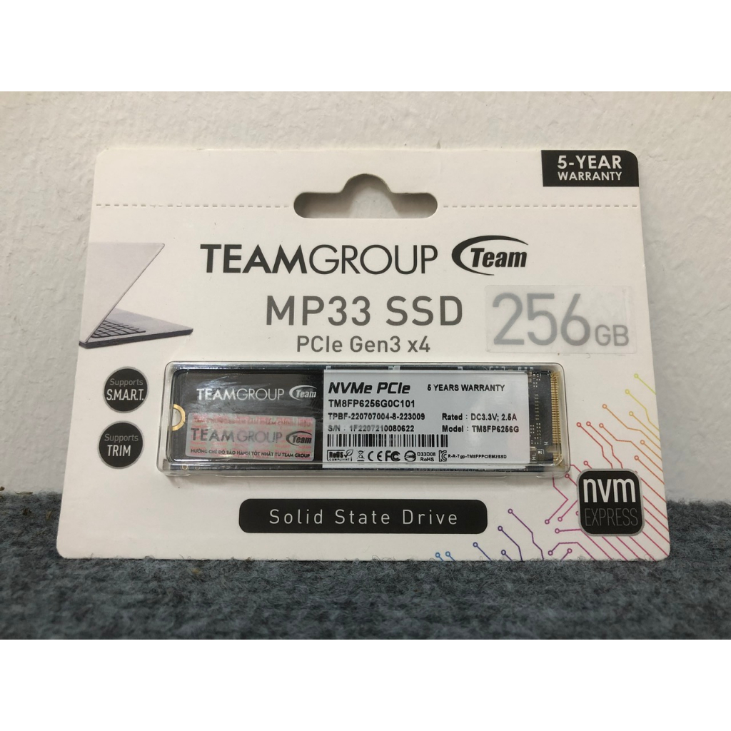 Ssd TeamGroup MP33 256GB M.2 NVMe PCIe Gen 3 x4 | Shopee Malaysia