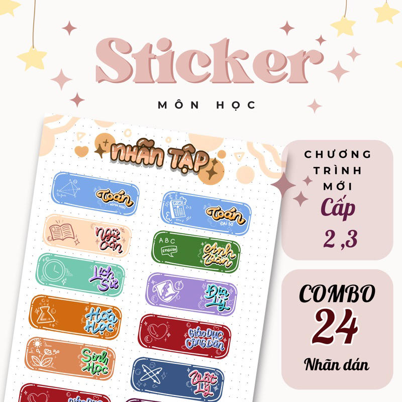 Subject label sticker, subject pagination/MAYSTUDY DESIGN | Shopee Malaysia