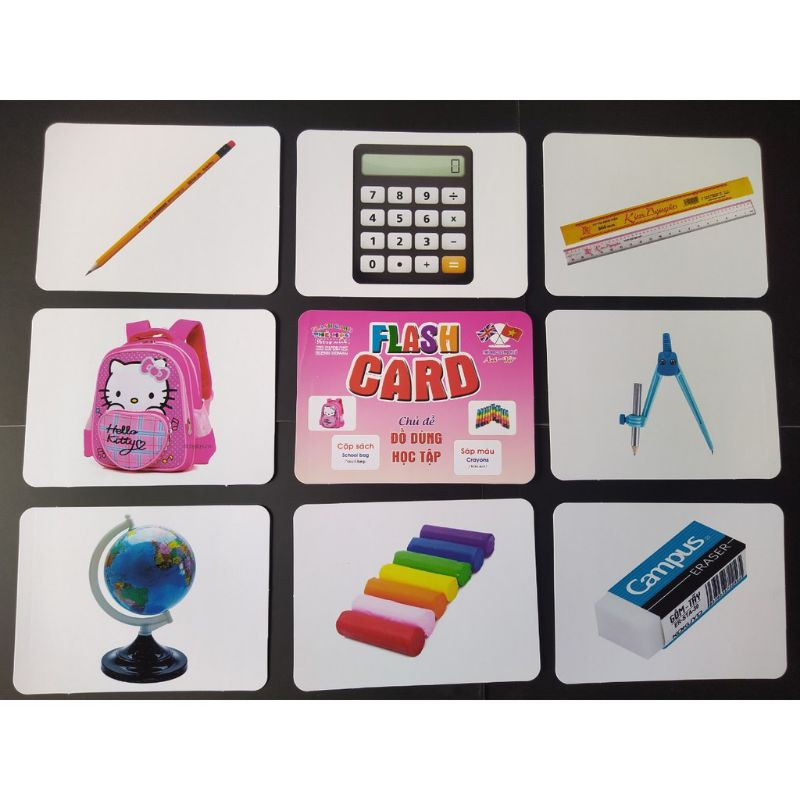 Smart Learning Card Set For Children Includes 18 Bilingual Topics For ...