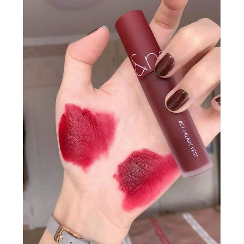 Romand Zero 21 lipstick deep red (Romand Zero Velvet Tint matte ...