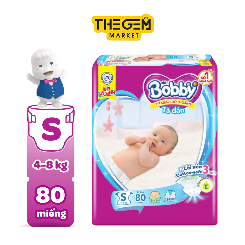 Bobby Diapers cotton-soft 3mm S80 Compressed Core | Shopee Malaysia
