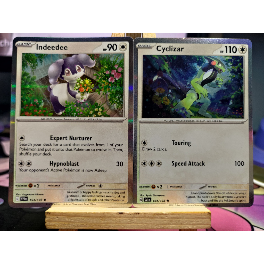 [KW2 Pokemon] [EN] Combo of 2 Pokemon Cards Indeedee and Cyclizar ...