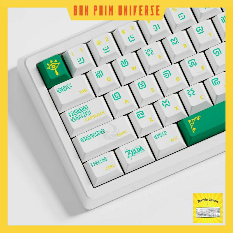Zelda blue and white keycap - pbt keycap in dyesub 125 buttons cherry ...