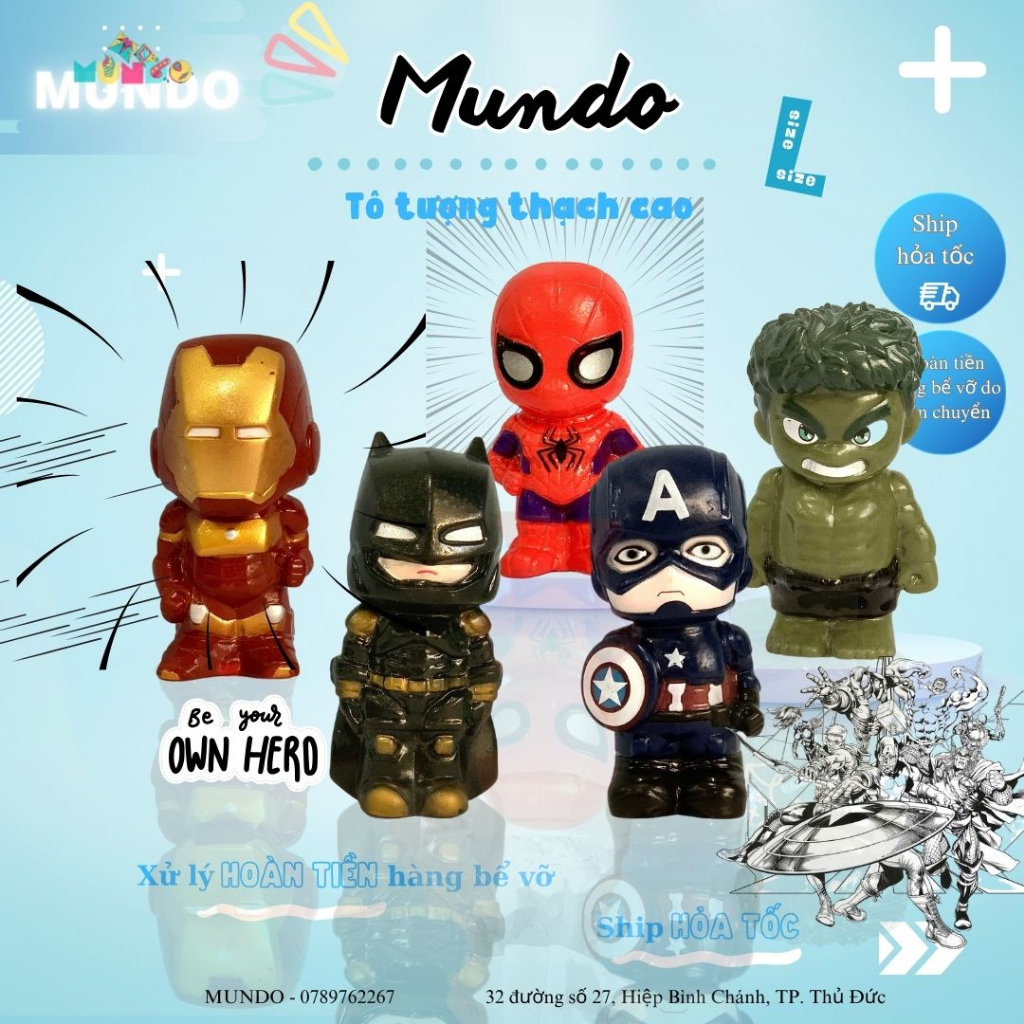 Plaster Statues of Marvel Superheroes, Spider Man, Iron Man, Batman ...