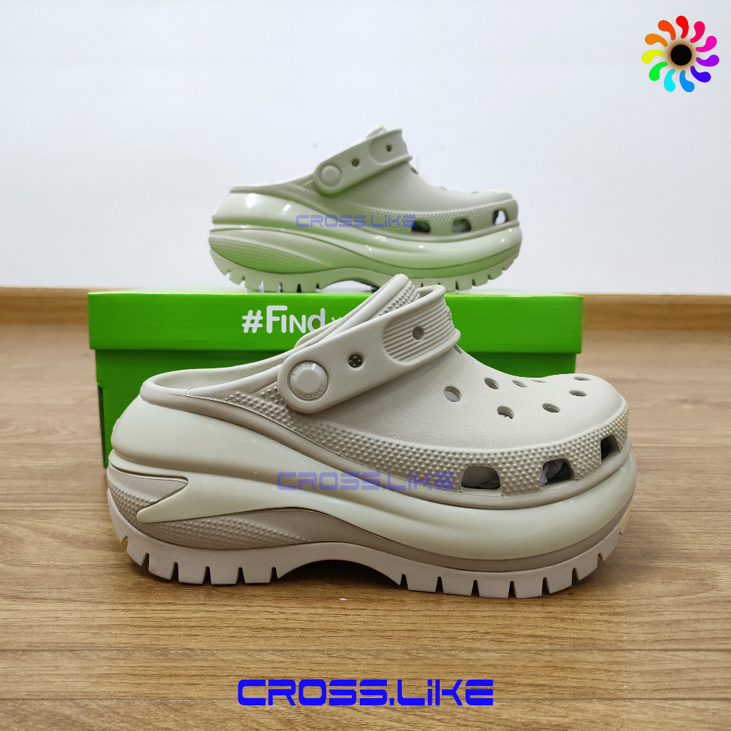 Cross MEGA CRUSH Clog women's plastic shoe with glossy sole 7cm high ...