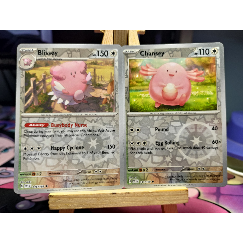 [KW2 Pokemon] [EN] Blissey Combo 2 Pokemon Cards 2 Evolution Levels ...