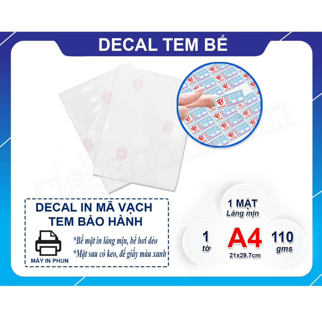 Flexible TANK STICKER DECAL FOR PIGMNET AND LASER PRINTING PRINTERS ...