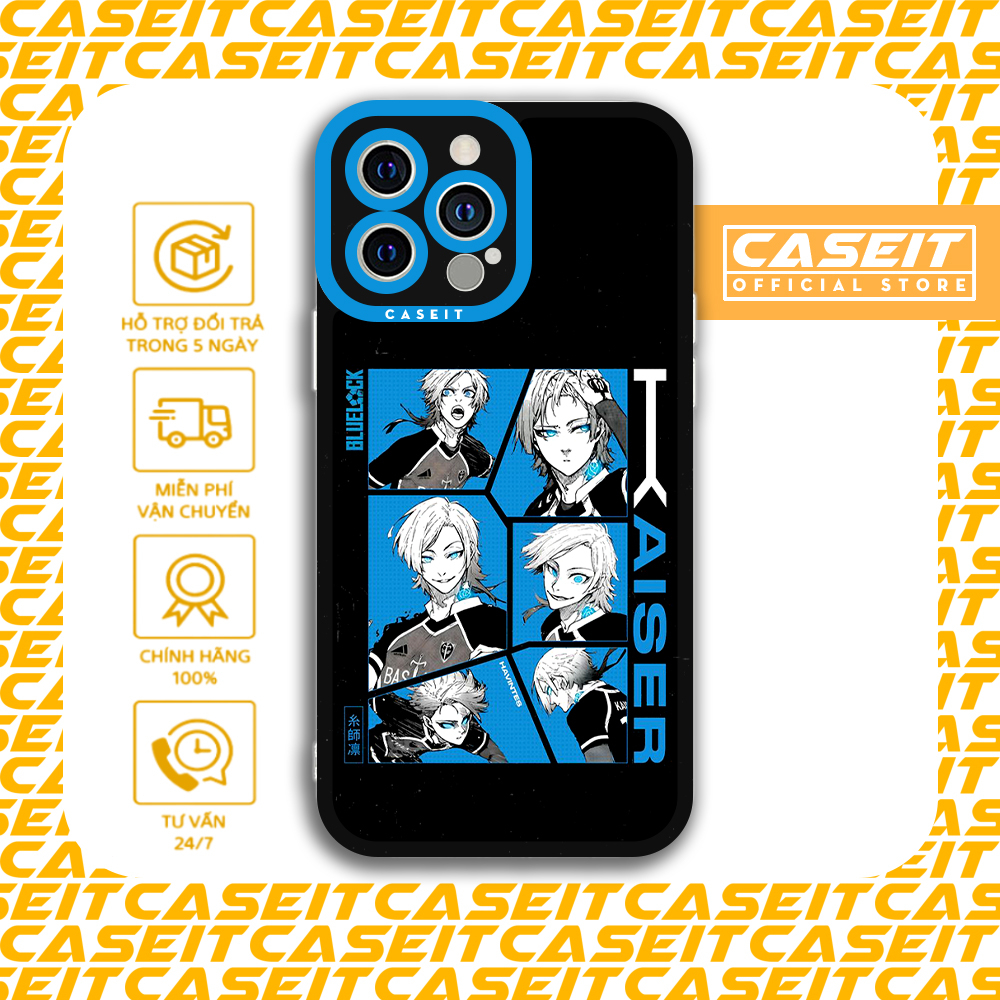 Caseit Michael Kaiser Anime Blue Lock aesthetic square edge iphone case ...