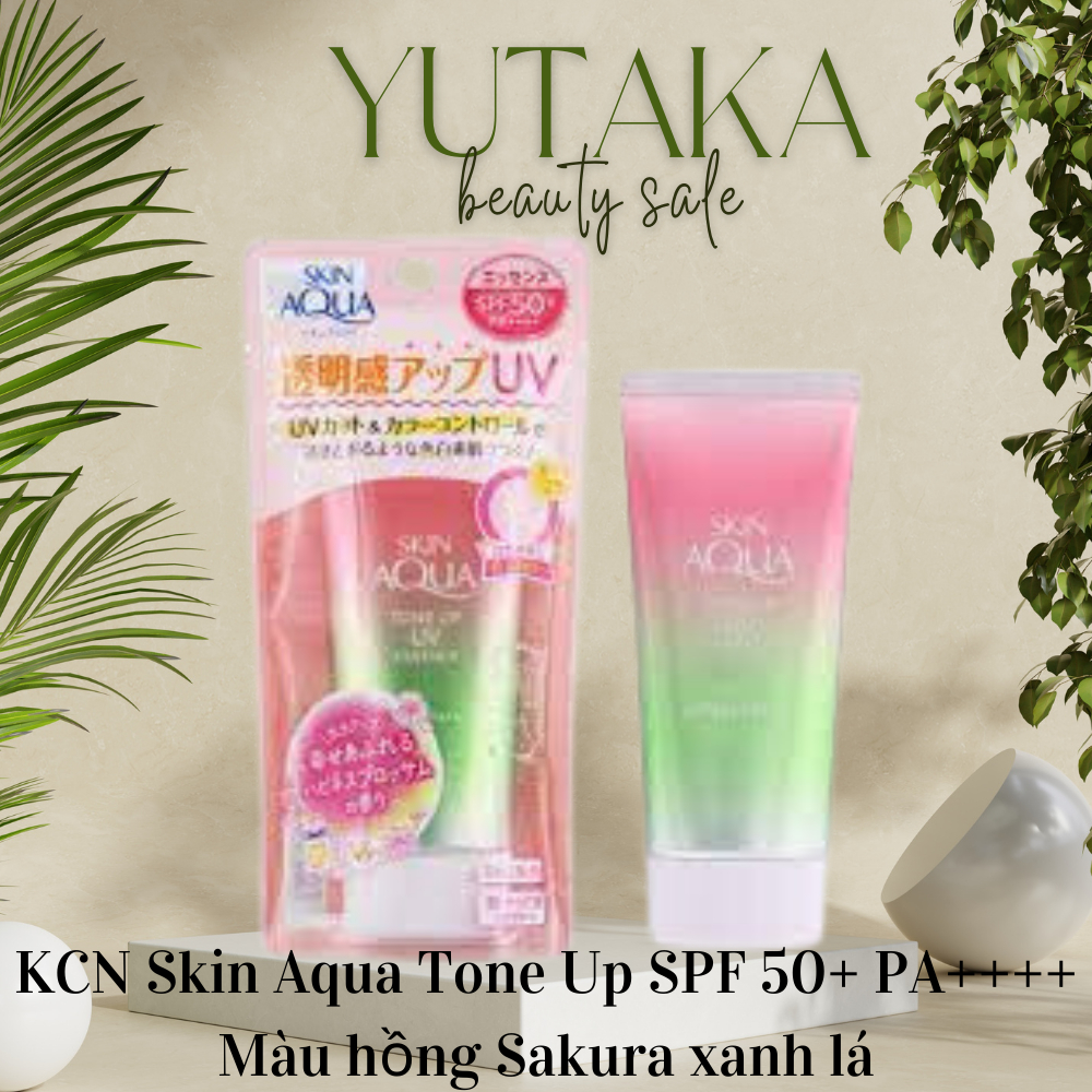 Genuine Skin Aqua Tone Up UV Essence SPF 50+ PA + + + + Sunscreen Pink Sakura Green | Shopee ...