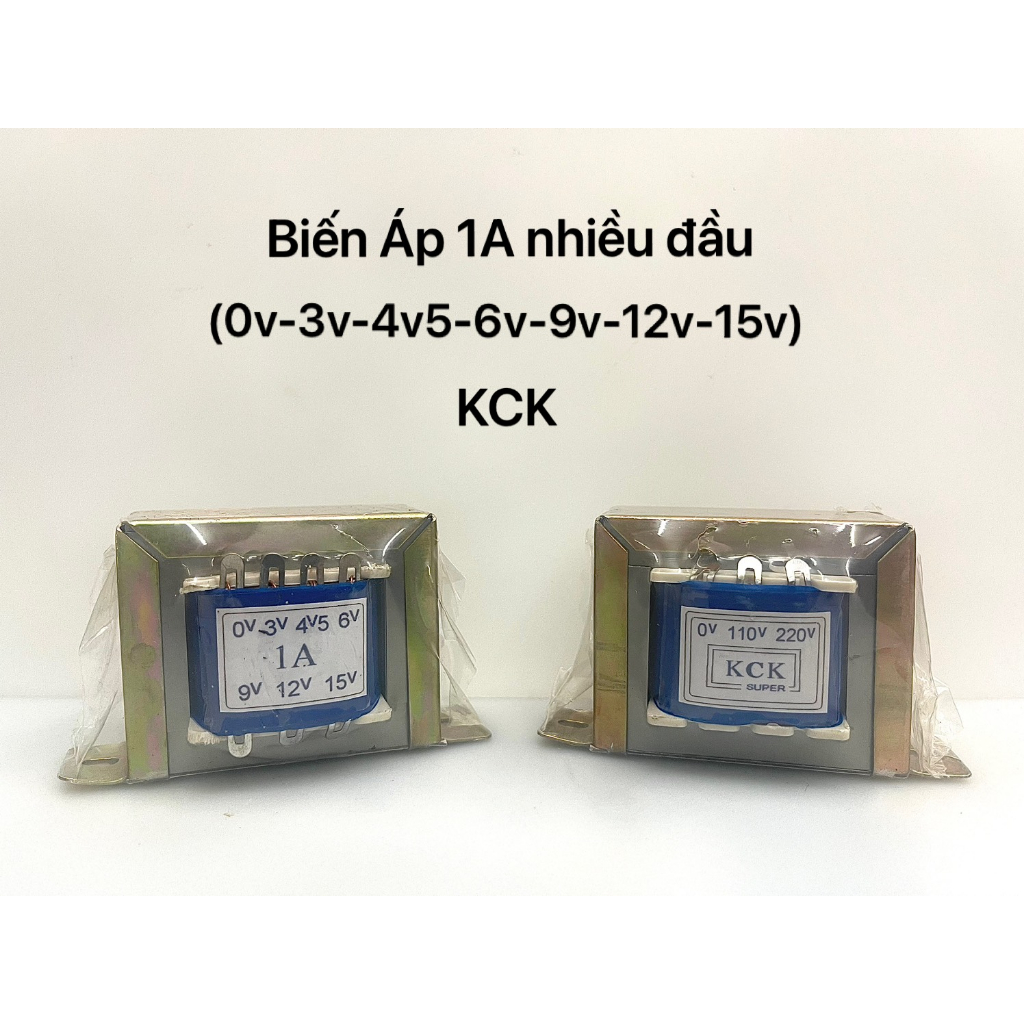 Multi-head 1A KCK transformer (0v - 3v - 4v5 - 6v - 9v - 12v - 15v ...