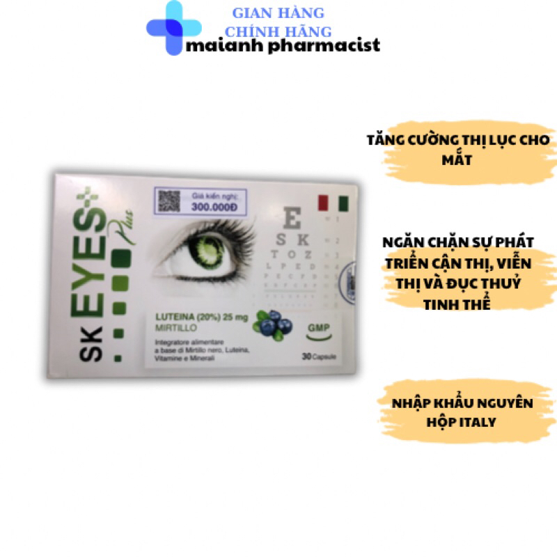 Sk Eyes plus eye supplement - Enhance vision Imported from Ytalia ...