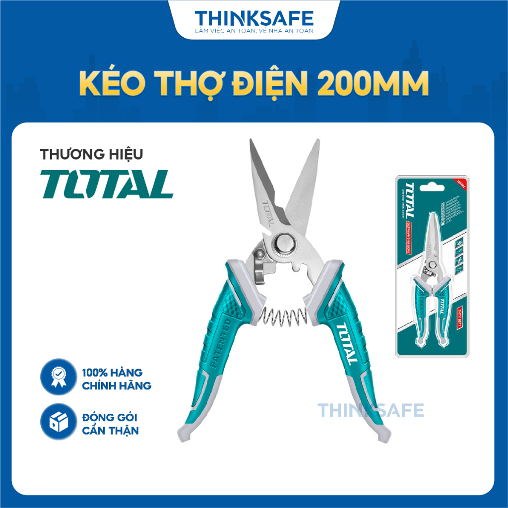 Total THT wire cutters118871 Electrician pliers 200mm, stainless steel ...