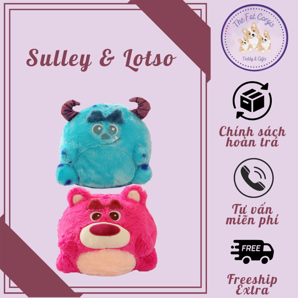 Sulley Lotso adorable fat round teddy bear 40cm | Shopee Malaysia