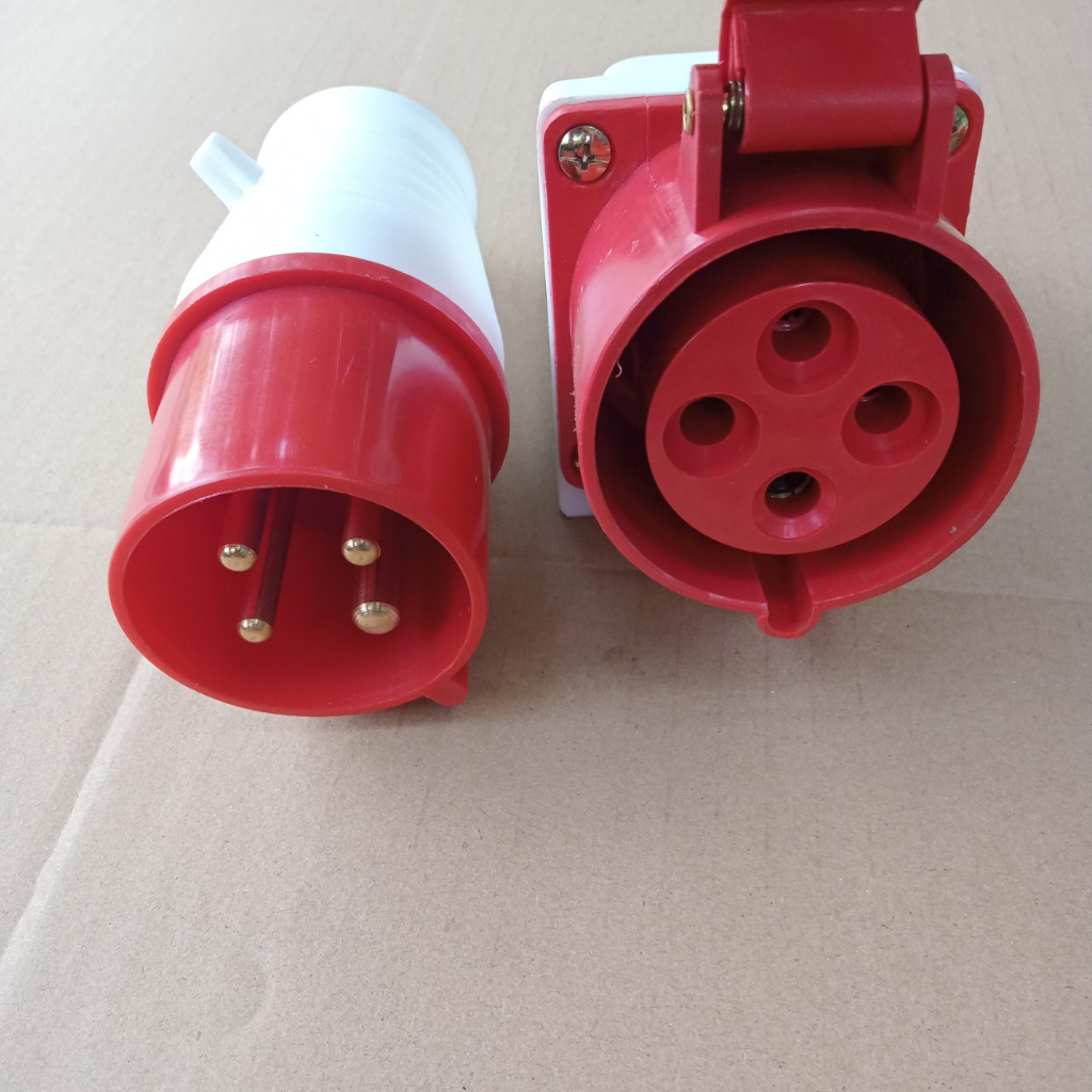 3-phase 4-pin industrial sockets and plugs 16A and 32A | Shopee Malaysia