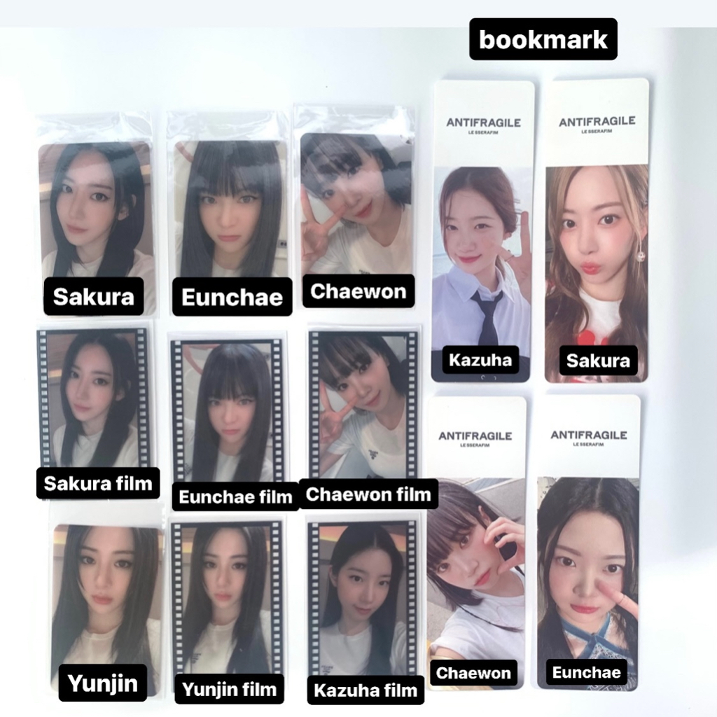 Lesserafim band card photo set with rounded corners - read description ...