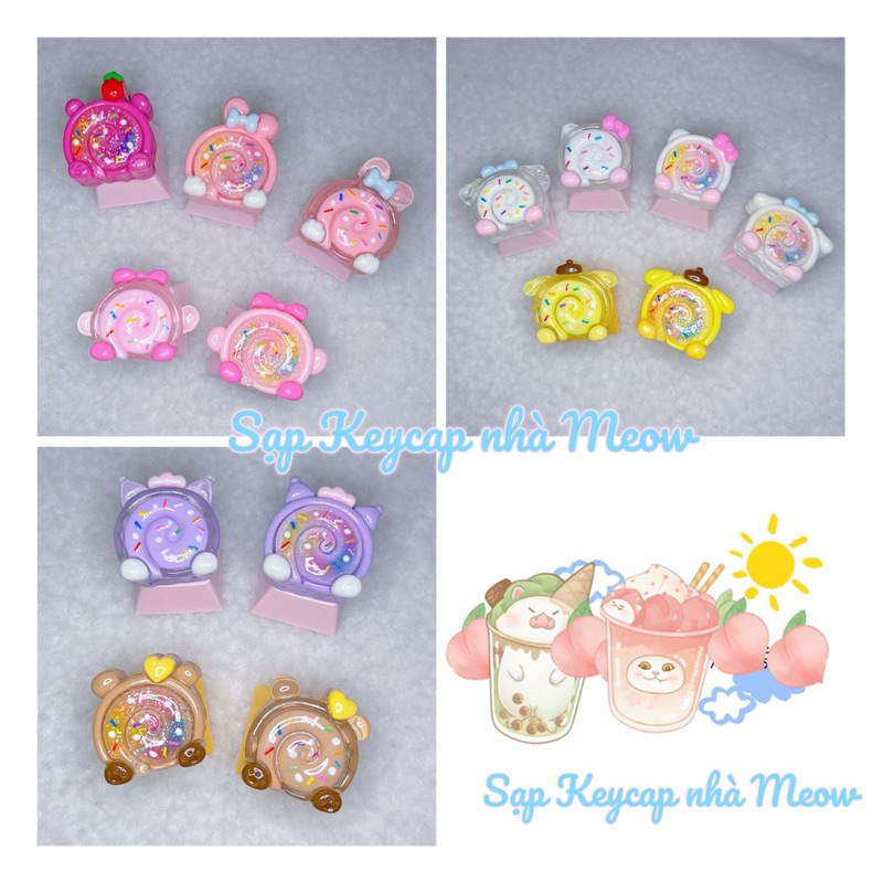 Bear-shaped cake Keycap is only for mechanical keyboards | Shopee Malaysia