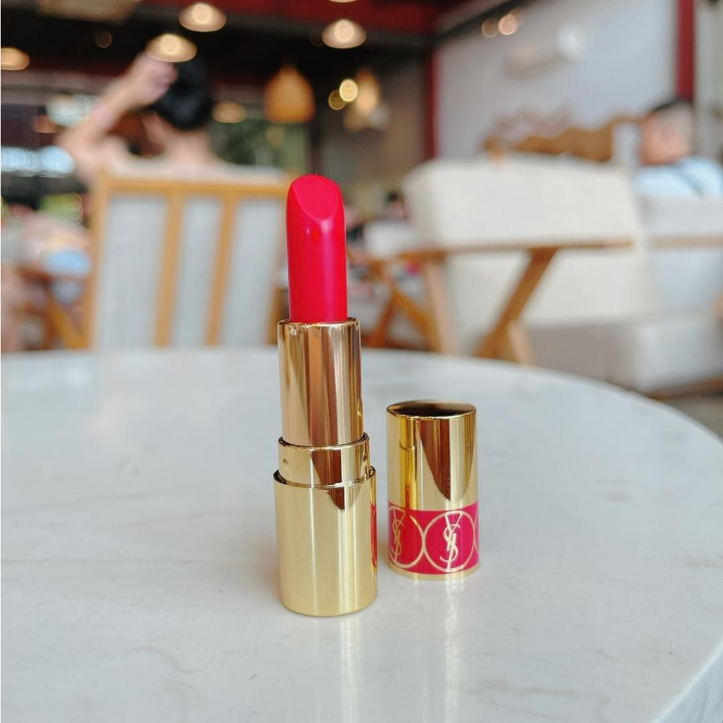 Ysl Rouge Volupte Shine 45 Rouge Tuxedo Lipstick 1.5g | Shopee Malaysia