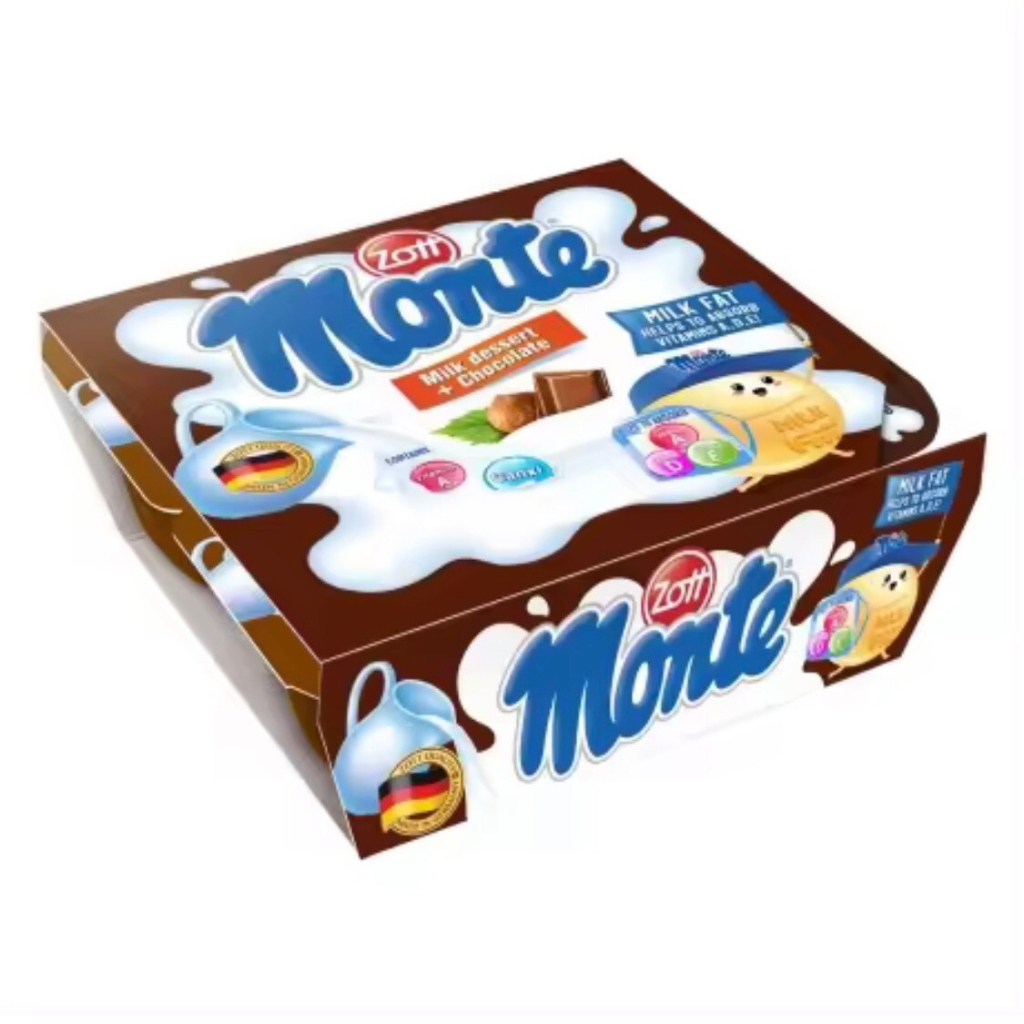 Monte Chocolate Flavored Milk Foam 4 Box Blister 55g | Shopee Malaysia