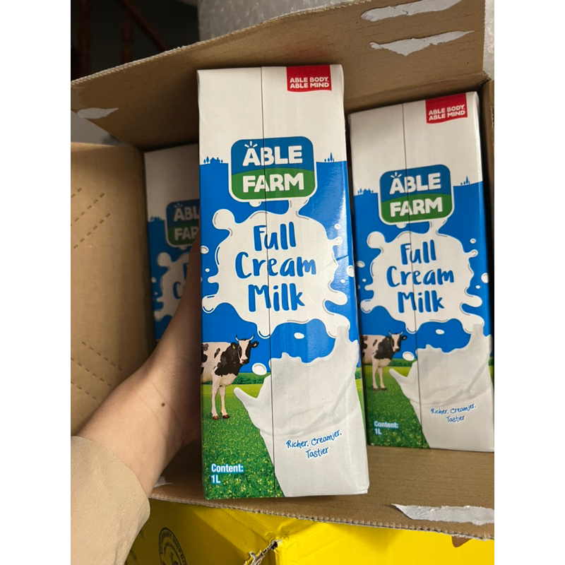 Able Farm Whole Milk Fresh Milk Box 1L | Shopee Malaysia