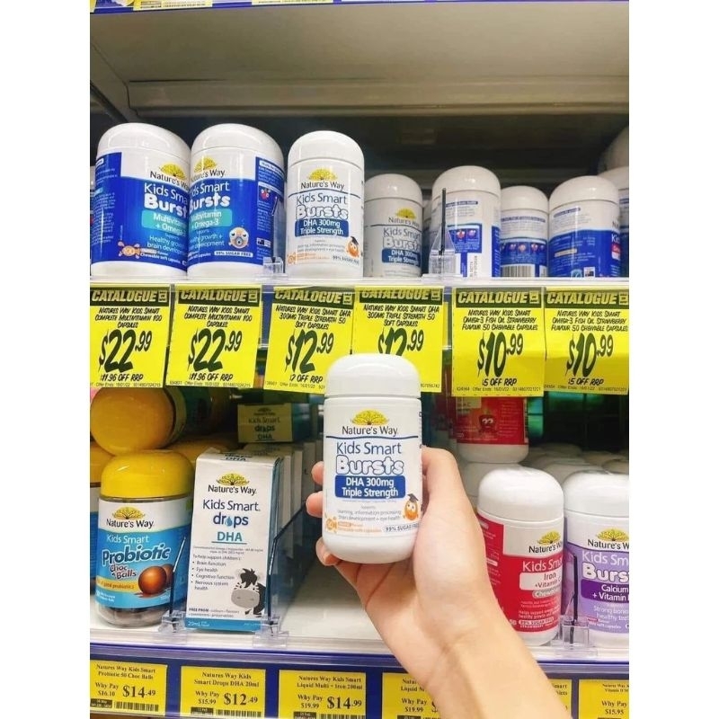 Nature's Way Kids Smart DHA 300mg Triple Strength 50 Tablets | Shopee ...
