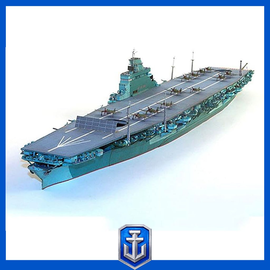 Paper model of the Imperial Japanese Navy aircraft carrier IJN SHINANO ...