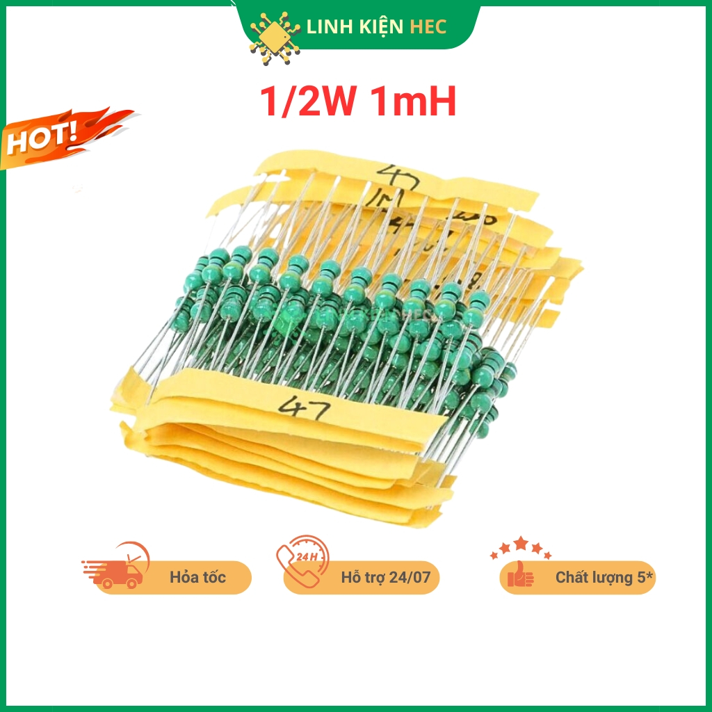 1/2W line inductor 0410 1mH (10 pieces) linhkienhec | Shopee Malaysia