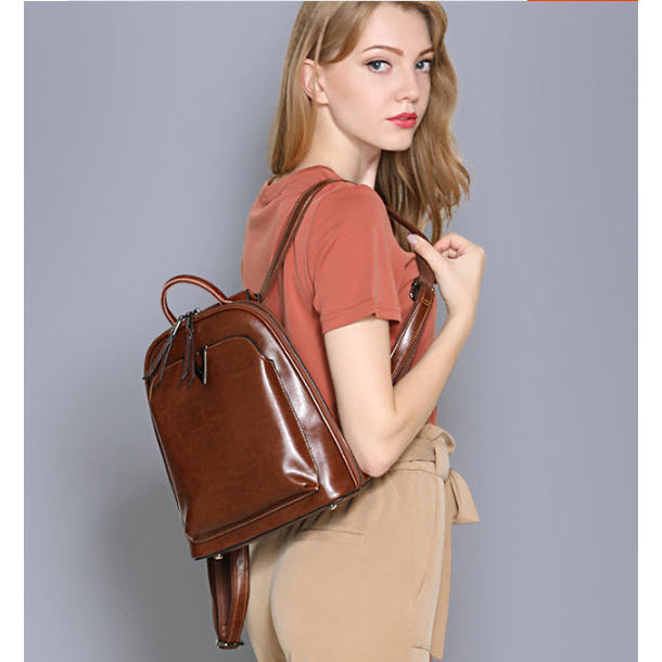 Genuine Leather Office Backpack, Backpack form Cum Cross Bag, Super ...