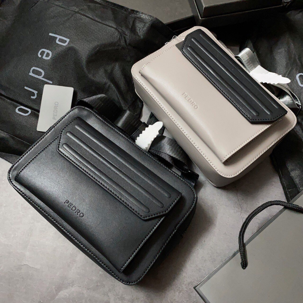Pedro men's bag with horizontal striped flap box | Shopee Malaysia