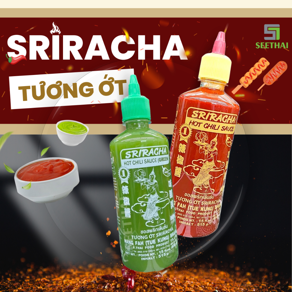 Sriracha chili sauce Thai green chili sauce - 515gr bottle | Shopee ...