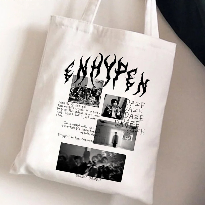 Enhypen Reusable Bolso Tote Bag Grocery Shop Bolsa Mesh Bag Reciclaje ...