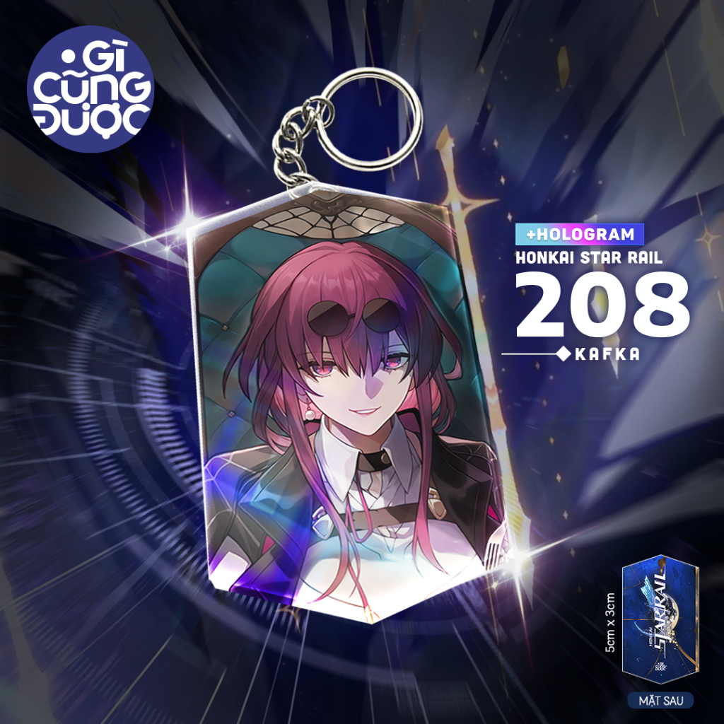 Hologram Honkai Starrail 200+ Transparent Acrylic Keychain Kafka Seele ...