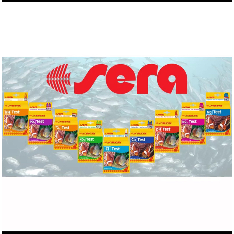 Genuine Sera Water Test Kit: Highly accurate Ph, Alkaline Kh, Ca, Alum ...