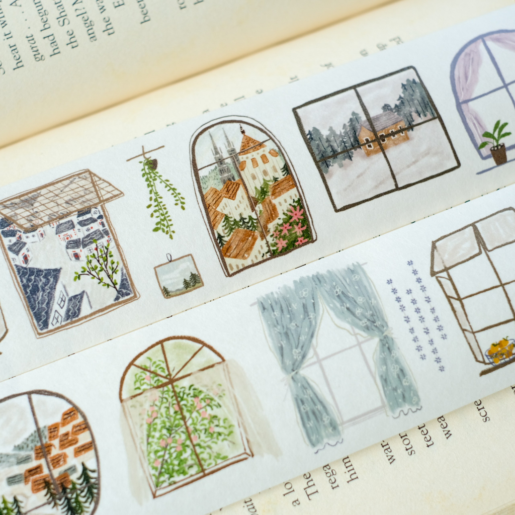 Wanle studio window Washi tape 80cm cycle | Meohime198 | Shopee Malaysia