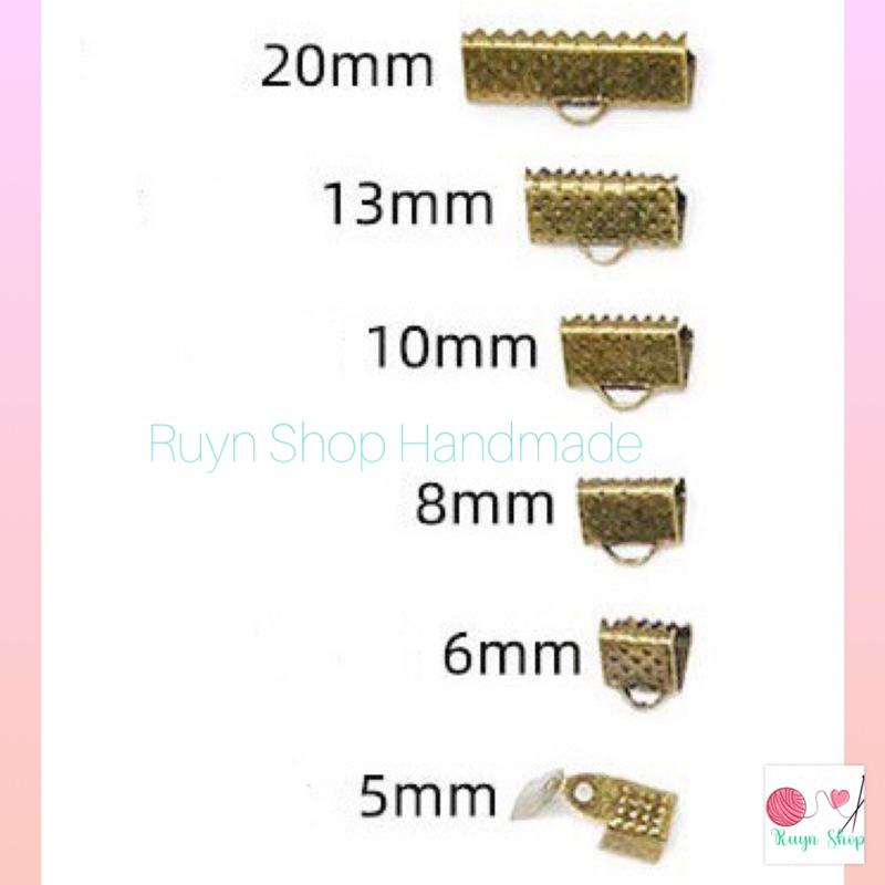 Set of 50 wire end clips/ring fixing clips for handmade making (Antique ...