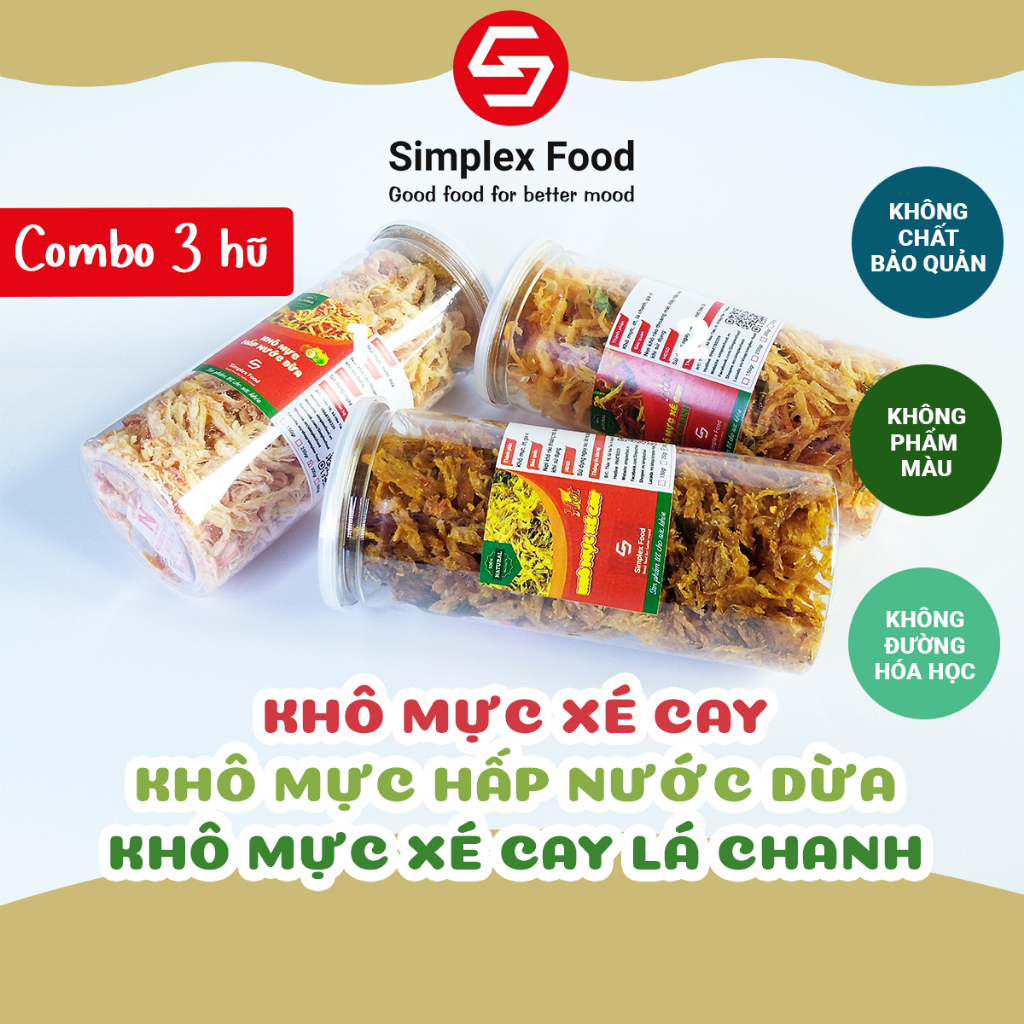 Combo 3 Dried Squid CBKM3 (Coconut Water Steamed Squid, Spicy Squid ...