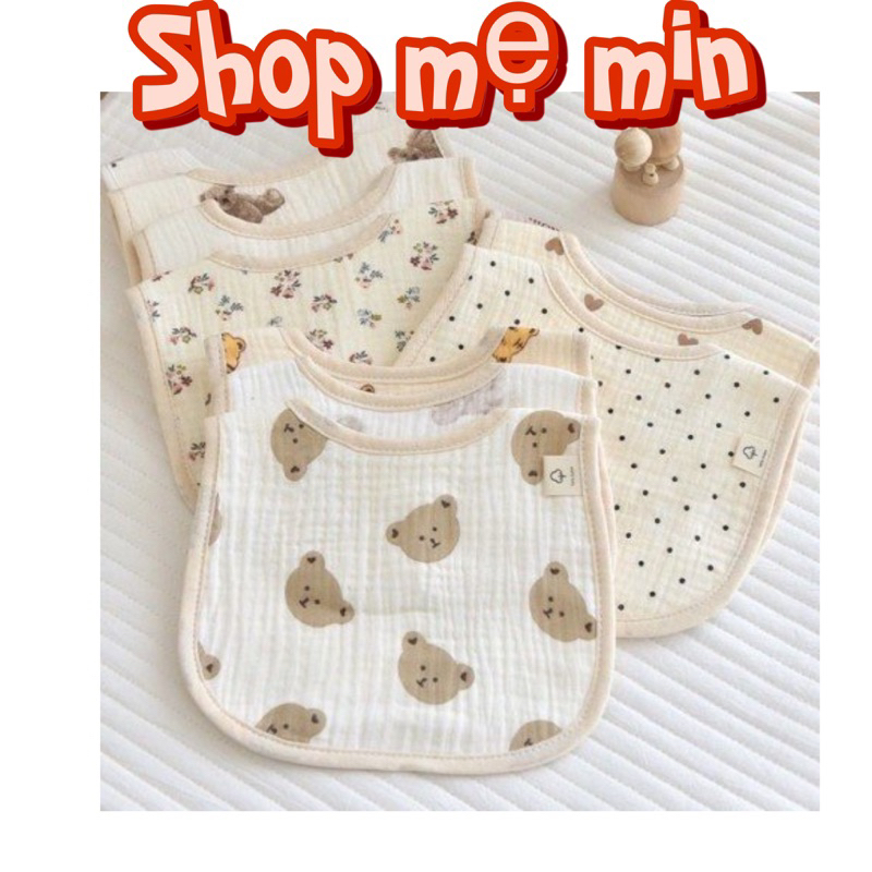 Baby bibs, Korean Organic square/triangle bibs Min's mom Shop | Shopee ...