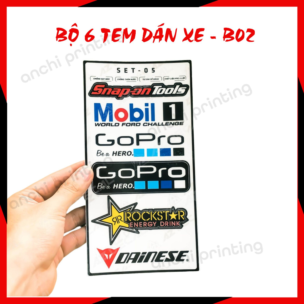 Stiker Car Decal, Helmet Logo Go Pro, Rockstar, Waterproof, Durable ...