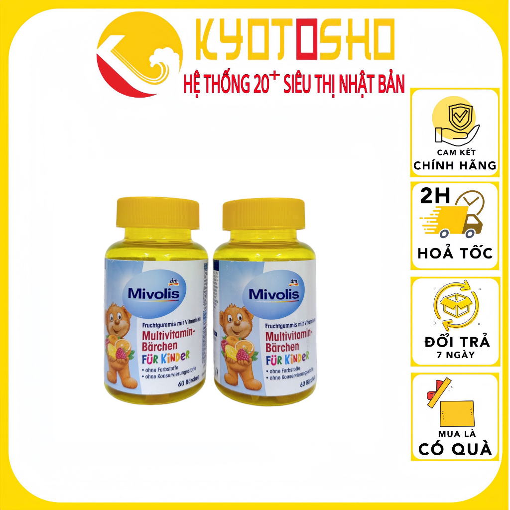 Mivolis Children's Multivitamin Candy, Fruit Flavor, 60 Tablets ...